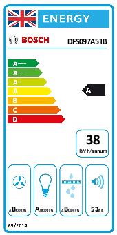 Bosch DFS097A51B, Telescopic cooker hood - Modern Living