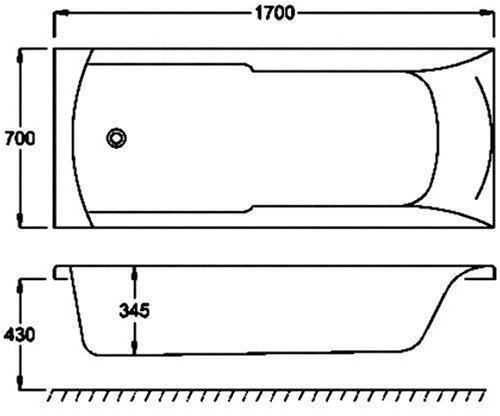 Carron - Carronite Axis/Matrix 1500x700mm Bath - White - 02030 - Modern ...