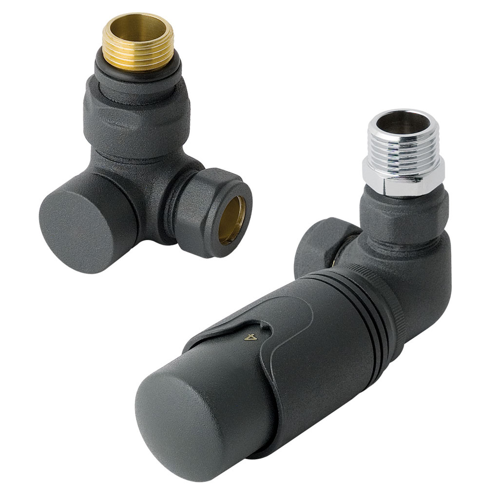 Eastbrook Corner TRV & Lockshield Valve - Matt Anthracite - 12.056 ...