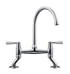 Franke Bridge Two Hole Mixer - FPBLVCP - Chrome | Modern Living