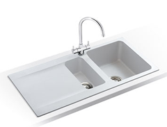 Franke Orion Tectonite 1.5 Bowl Sink - 1000 x 510 mm - Polar White ...