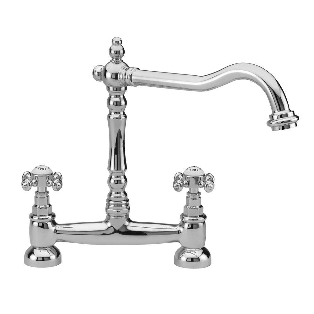 French Classic Bridge Mixer Tap - Chrome | Modern Living