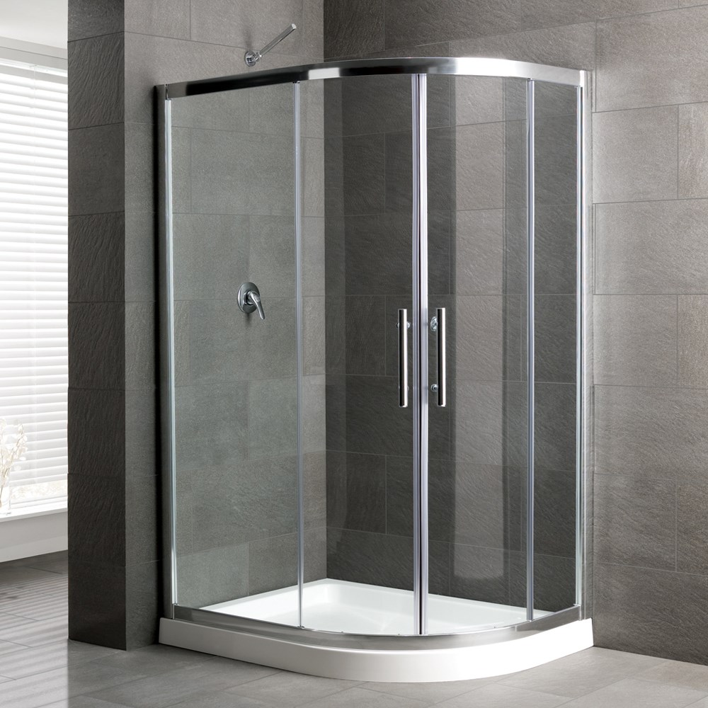 Volente Offset Quadrant With Sliding Doors 1000 X 700 Clear Glass