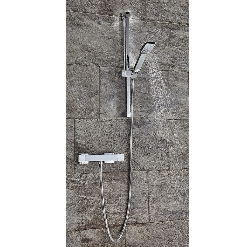 Florence Chrome Square Riser Rail Kit - | Modern Living