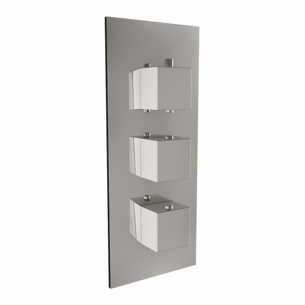 Scudo Chrome 3 Outlet Thermostatic Concealed Shower Valve With Square ...