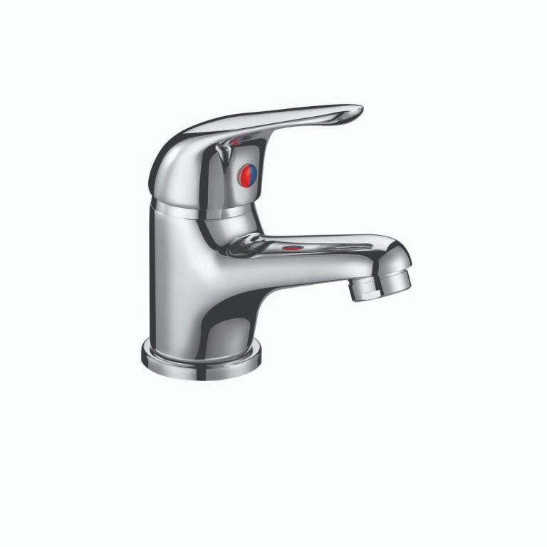 Scudo Mono Basin Mixer Tap With Push Waste - Chrome | Modern Living